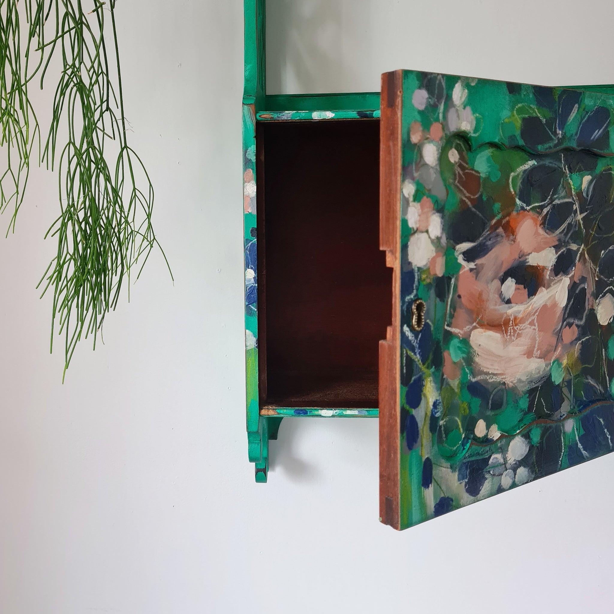 The Rosa Hand painted Floral Wall Cabinet – Chloe Kempster