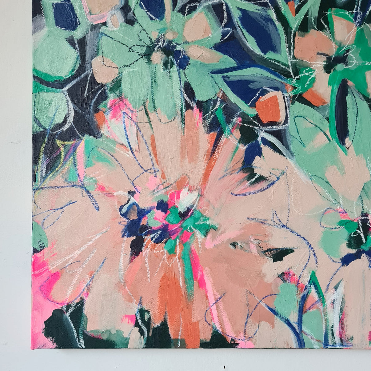 'Growth' Acrylic on Large Canvas Painting – Chloe Kempster